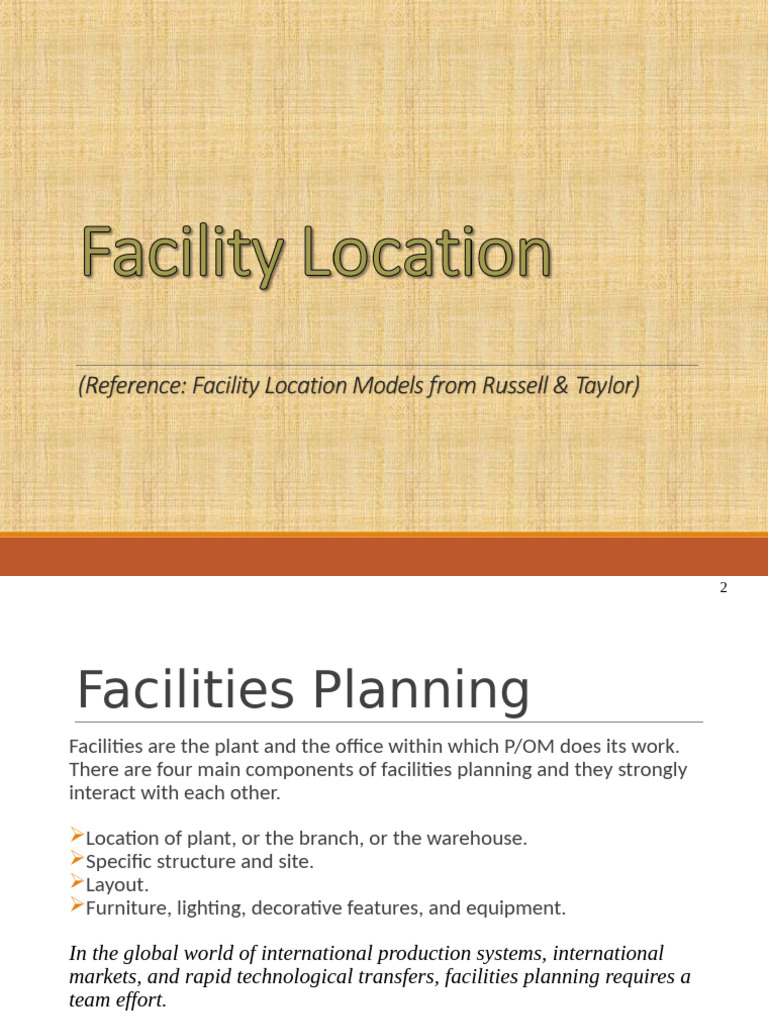 4 - Facility Location Models | PDF | Cost Of Living | Labour Economics