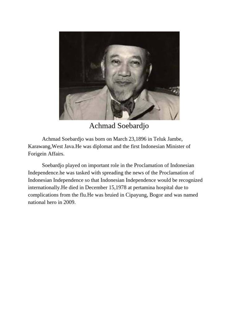 Achmad Soebardjo | PDF