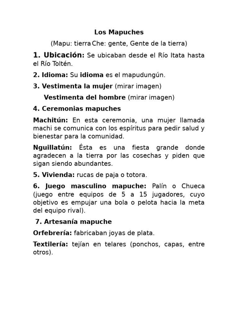 Disertación Los Mapuches | PDF