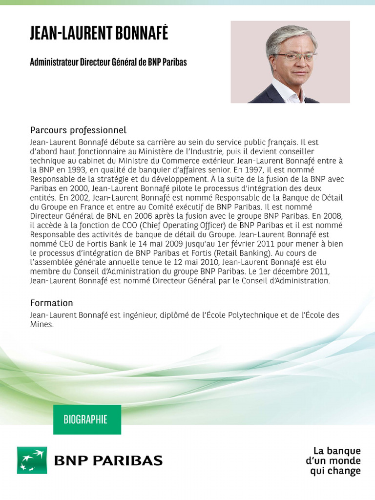 Biographie Jean Laurent Bonnafe | PDF