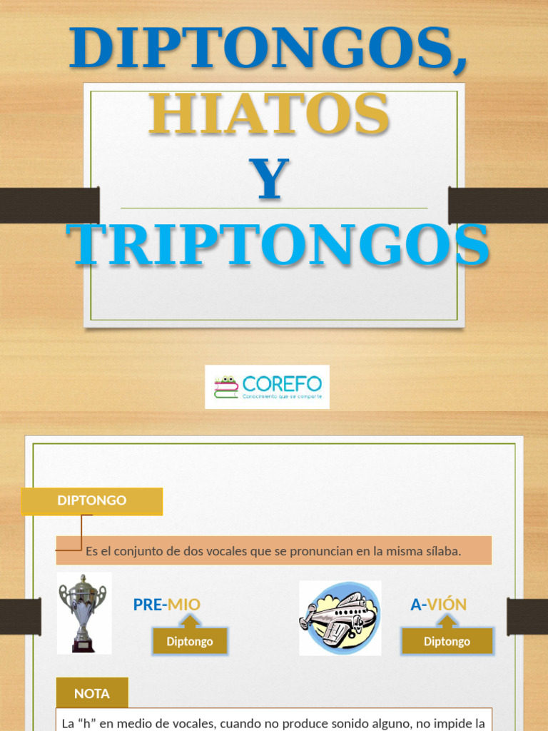 Diptongos Hiatos y Triptongos | PDF | Fonética | Voz humana