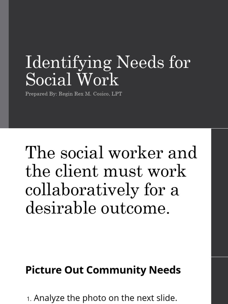 Identifying Needs For Social Work | PDF