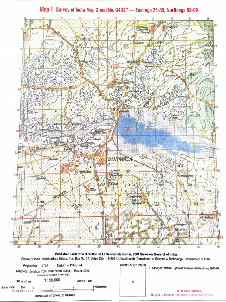 Toposheet With Questions | PDF | Geophysics | Geodesy