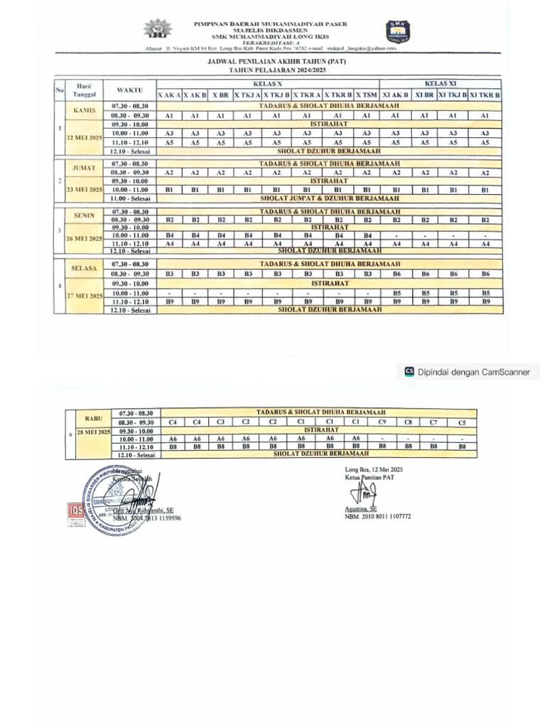 Jadwal Pat 2025 New | PDF