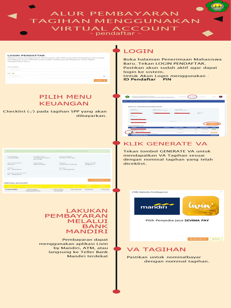 Panduan Pembayaran SPP Pendaftar | PDF