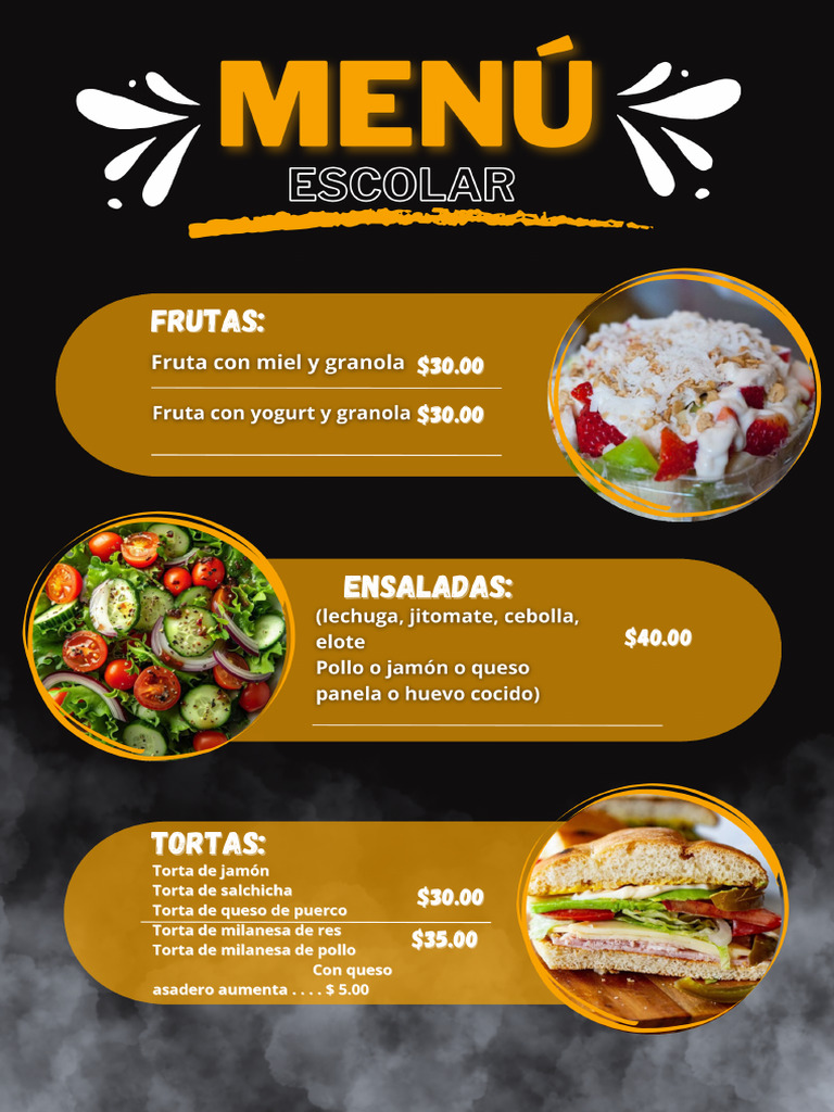 Menú de Cafeteria | PDF
