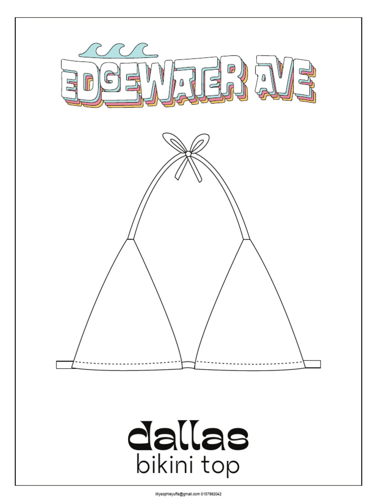 Triangle Bikini Top Pattern | PDF | Seam (Sewing) | Sewing