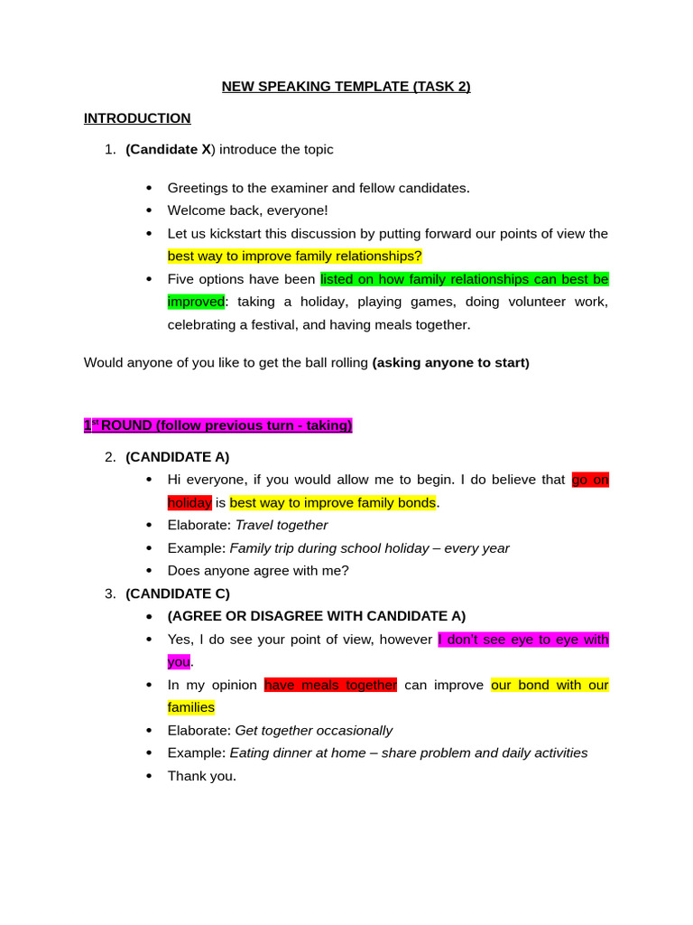 Improve Family Relationships Discussion | PDF