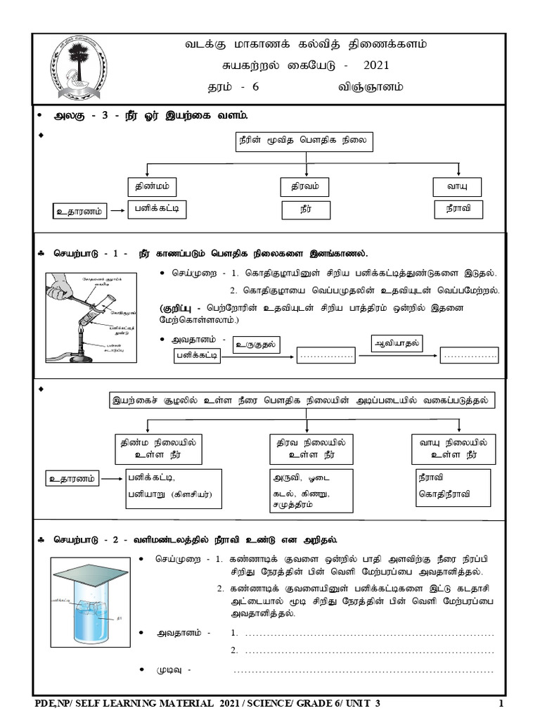 Greade 6 Unit 3 | PDF