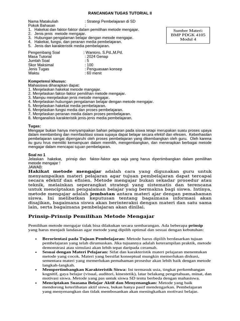 Rancangan Tugas Tutorial 2 | PDF