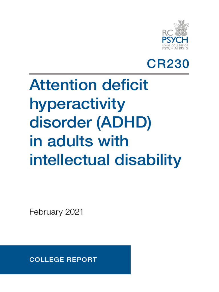 ADHD in Adults with Intellectual Disability | PDF | Attention Deficit ...