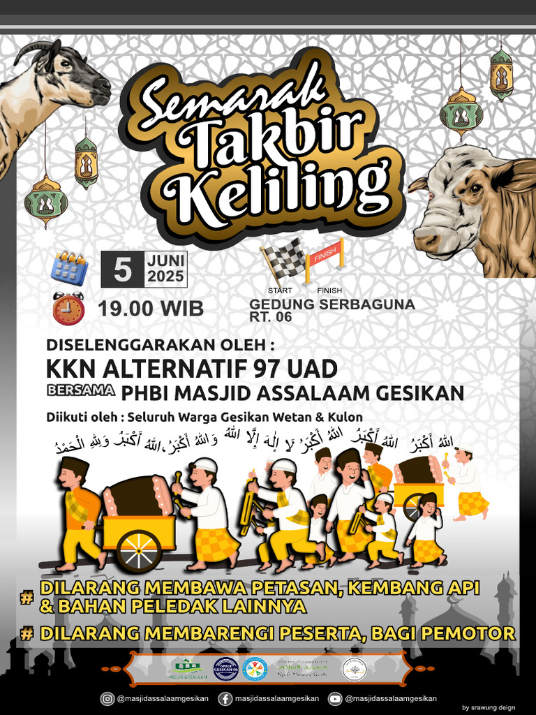 Pamflet Semarak Takbir Keliling 2025 KKN_1 | PDF