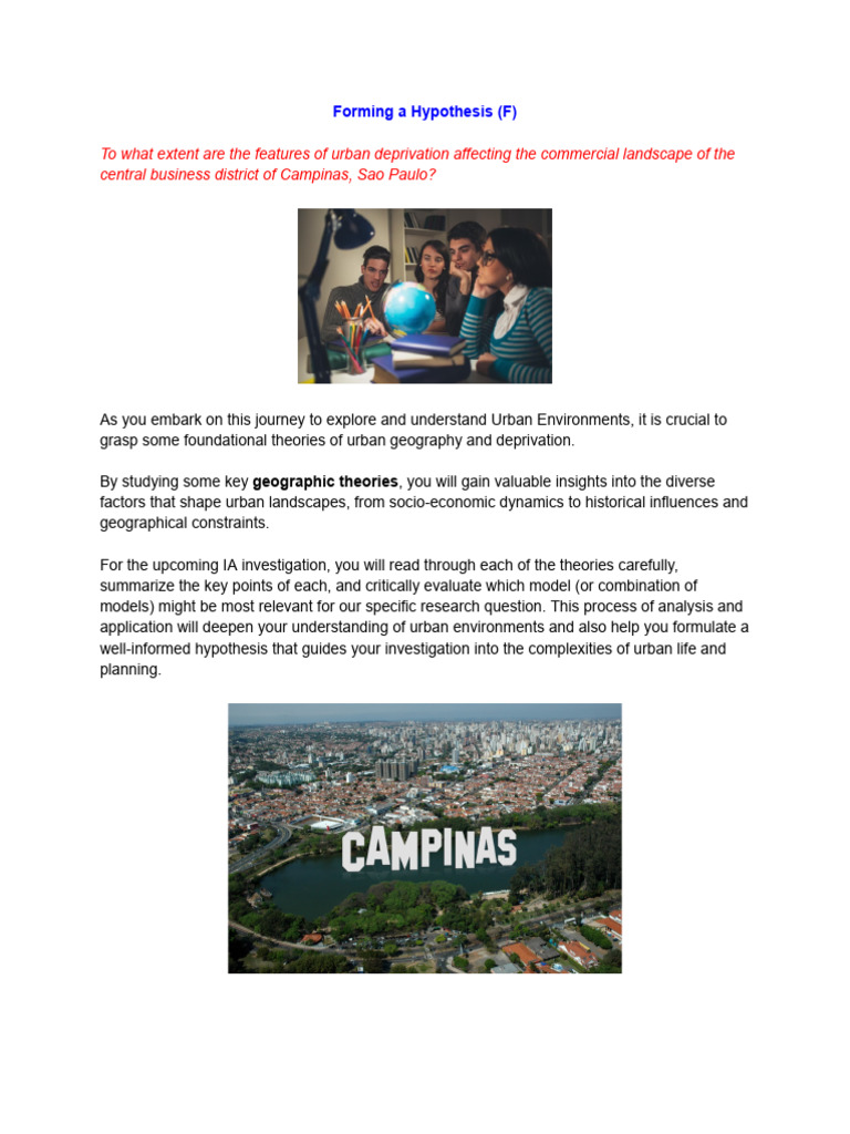 Forming A Hypothesis Sl F 2 Pdf