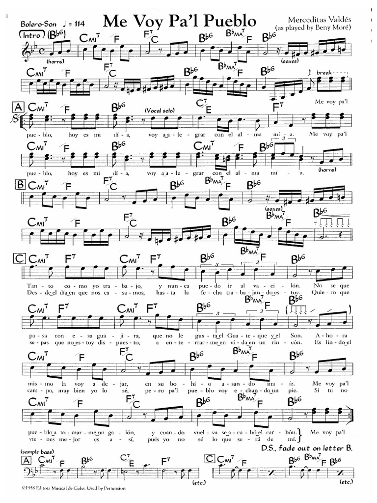 Me Voy Pal Pueblo | PDF