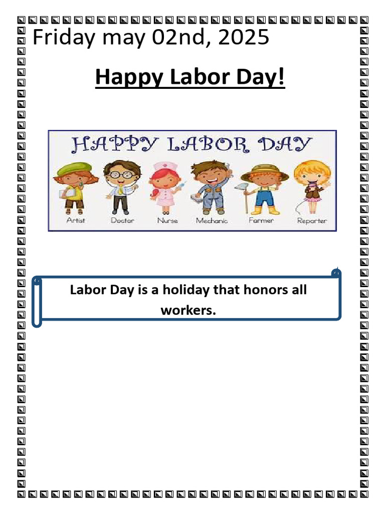 Labor Day Worksheet | PDF