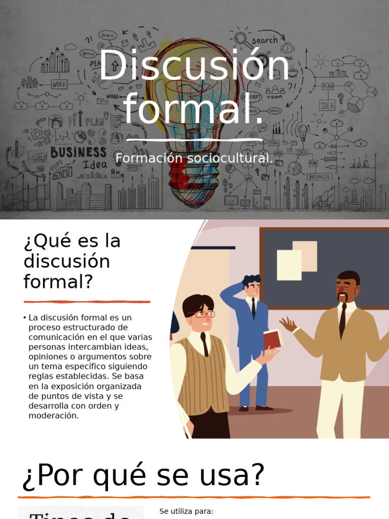 Discusión Formal | PDF | Pensamiento crítico | Comunicación