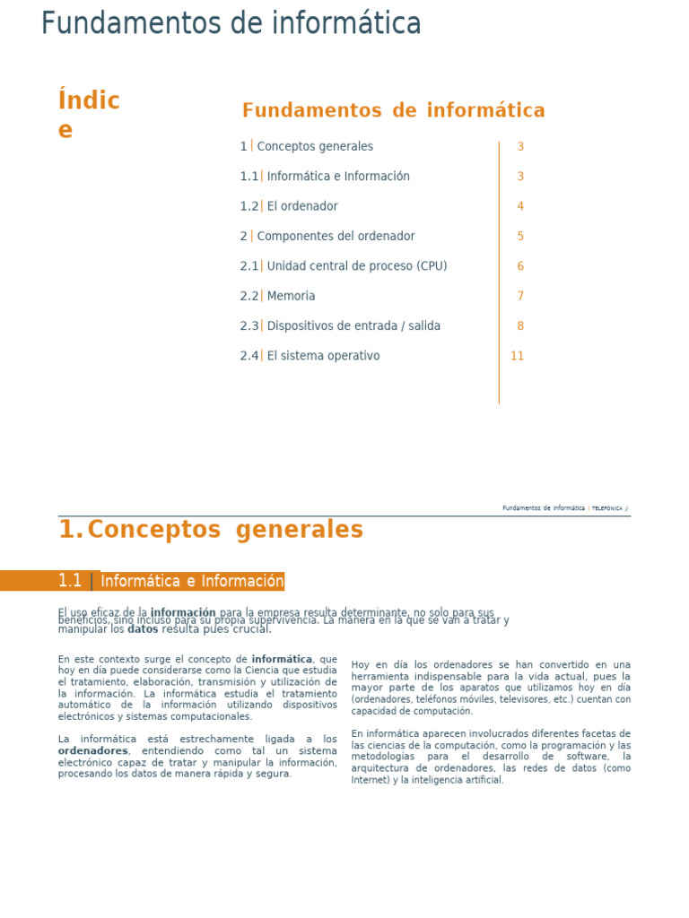 Fundamentos de Informatica | PDF | Almacenamiento de datos de la computadora | Sistema operativo