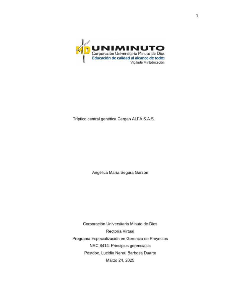 Tríptico Genética Cergan ALFA S.A.S. | PDF