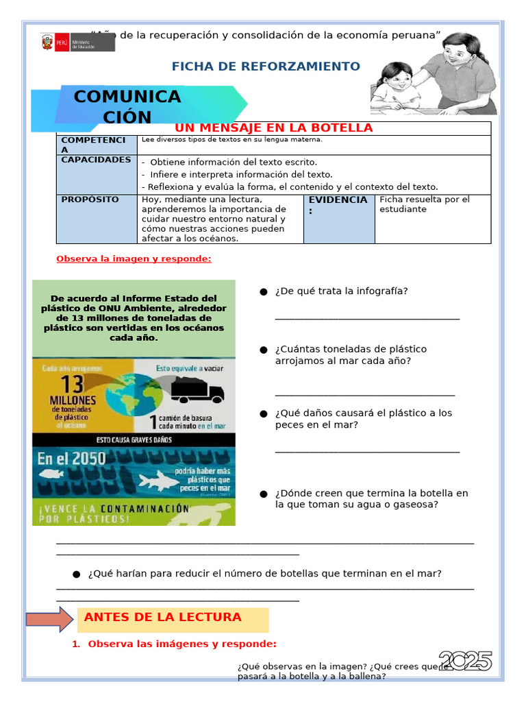 F.REF. COMU UN MENSAJE EN LA BOTELLA 933623393 | PDF | El plastico | Mar