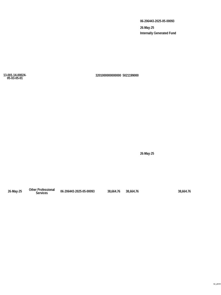 06-206443-2025-05-00093 26-May-25 Internally Generated Fund | PDF