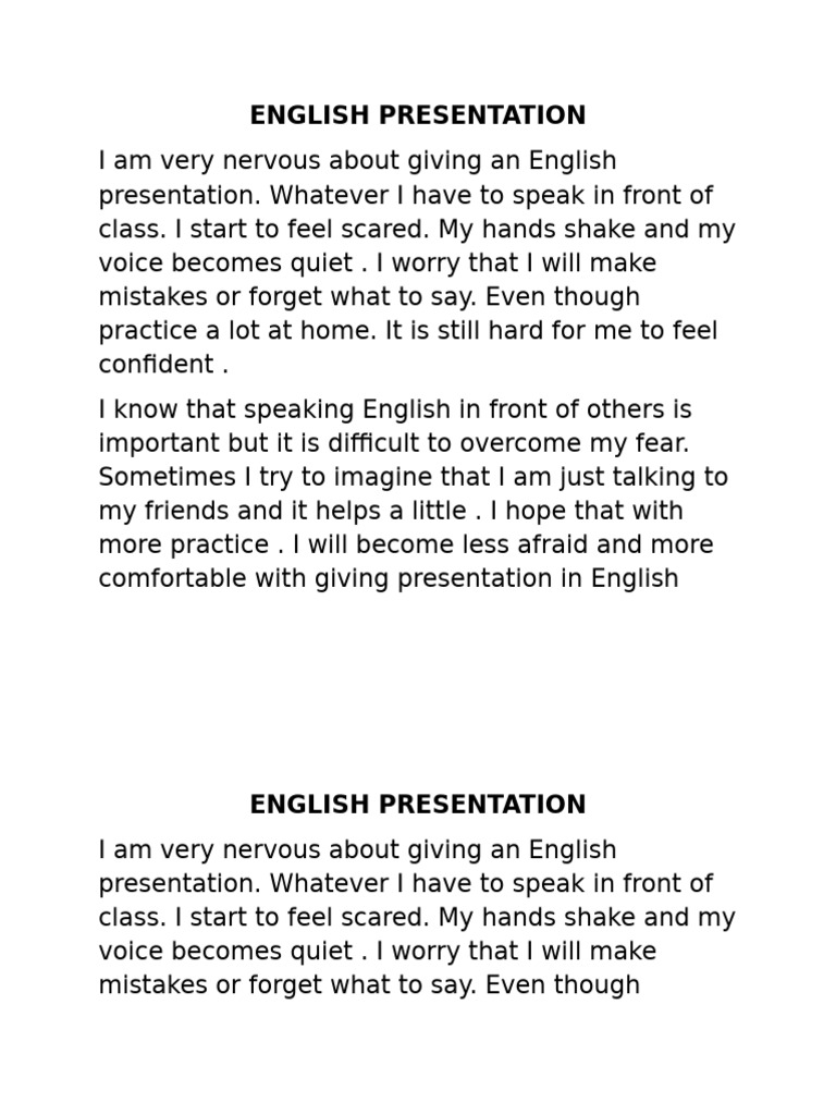 English Presentation | PDF