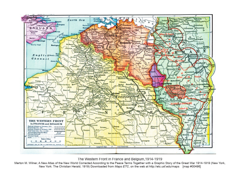 The Western Front in France and Belgium, 1914-1919: Maps ETC | PDF