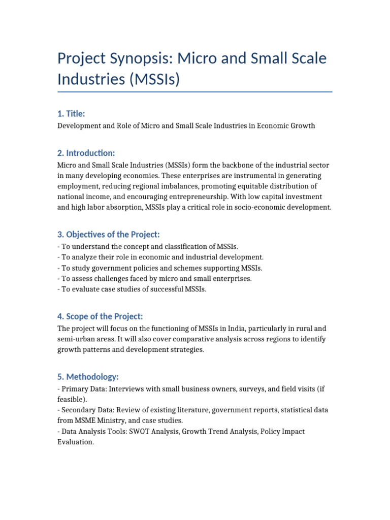 MSSIs: Key to Economic Growth | PDF