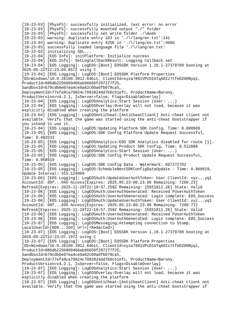 Log | PDF | Shader | Json