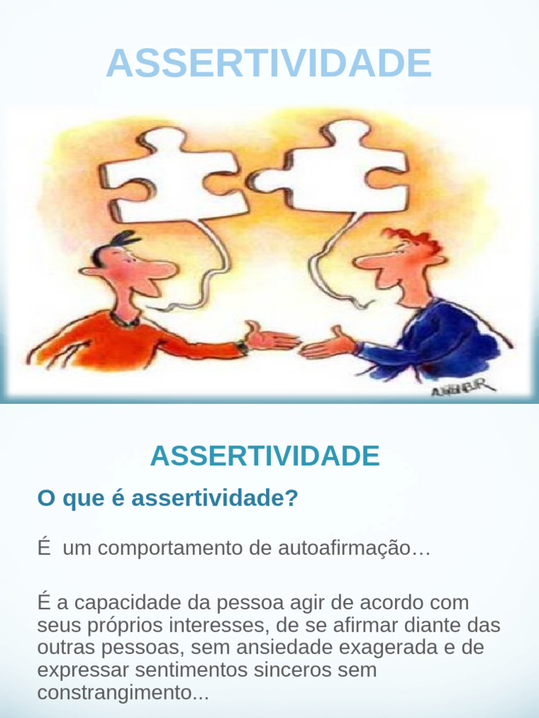 5 ASSERTIVIDADE Power Point | PDF | Autoestima | Comportamento