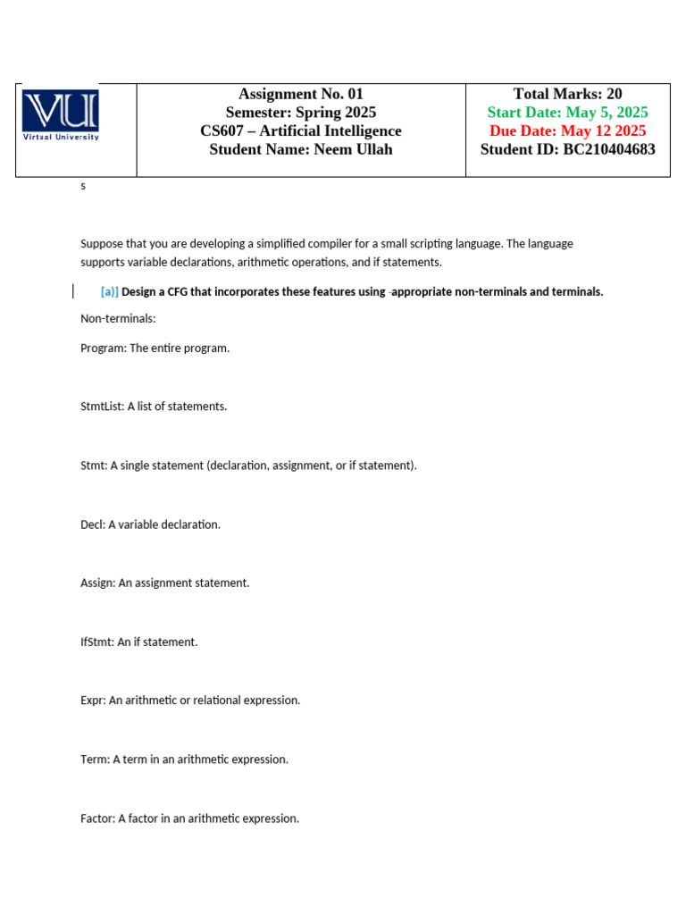 CS606 Assignment 1 2025 | PDF | Integer (Computer Science) | Computer ...