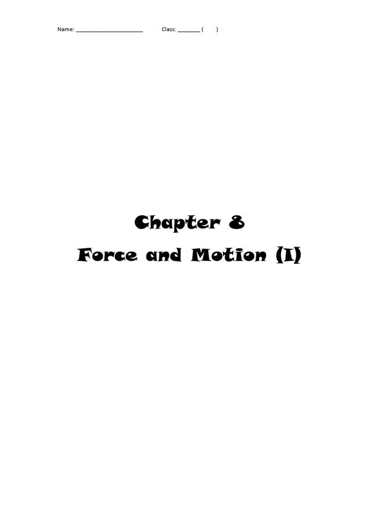 Force and Motion Exercises and Concepts | PDF | Force | Weight