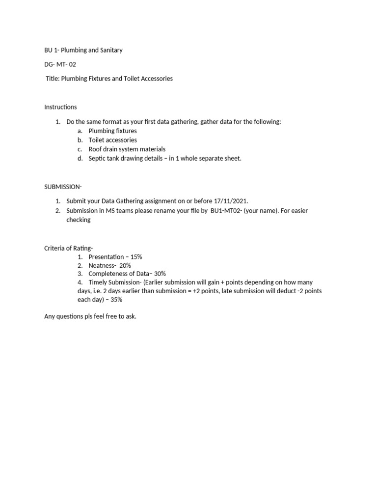 BU 1 Assignment DG - MT-01 1 | PDF