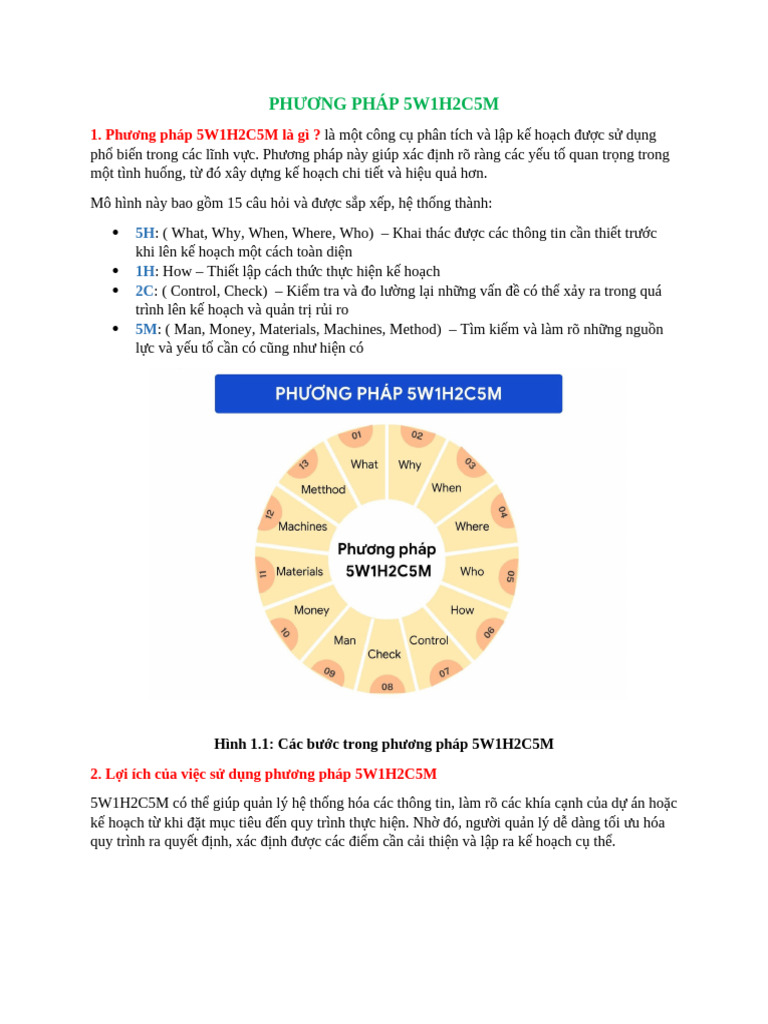 Phương Pháp 5W1H2C5M | PDF