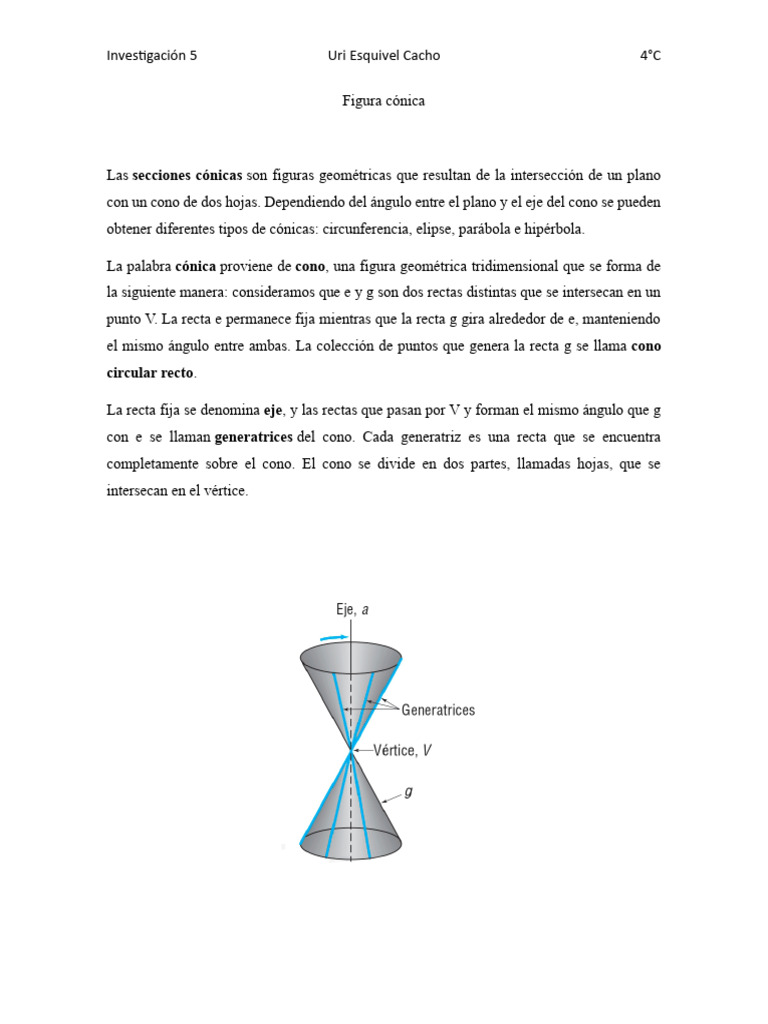 Tipos y características de cónicas | PDF | Elipse | Geometría