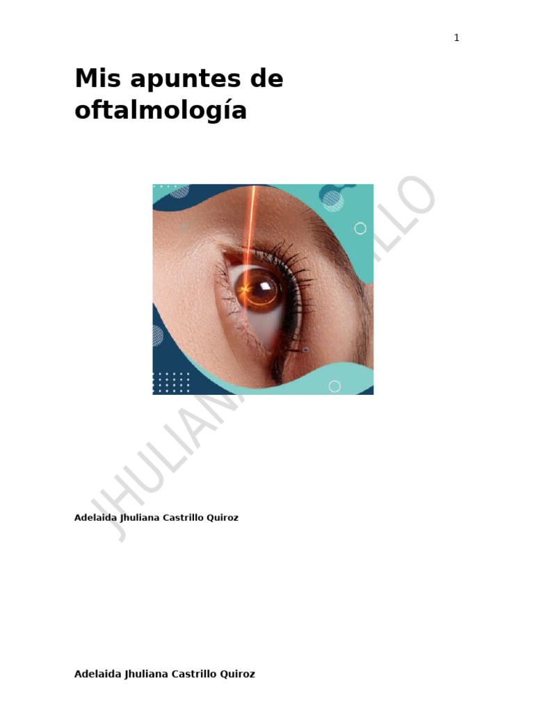 Oftalmólogia | PDF | Ojo humano | Percepción visual