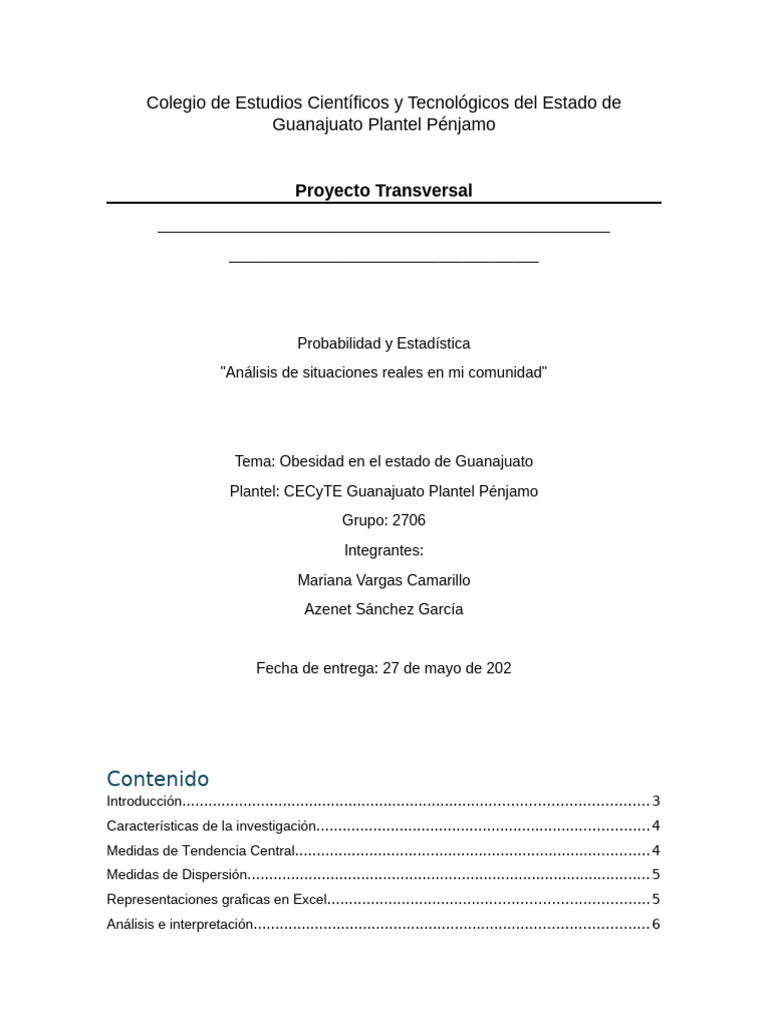 Borrador proyecto | PDF | Mediana | Modo (Estadísticas)