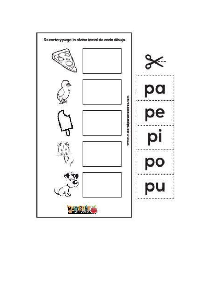 Silabas M y P Tarea | PDF