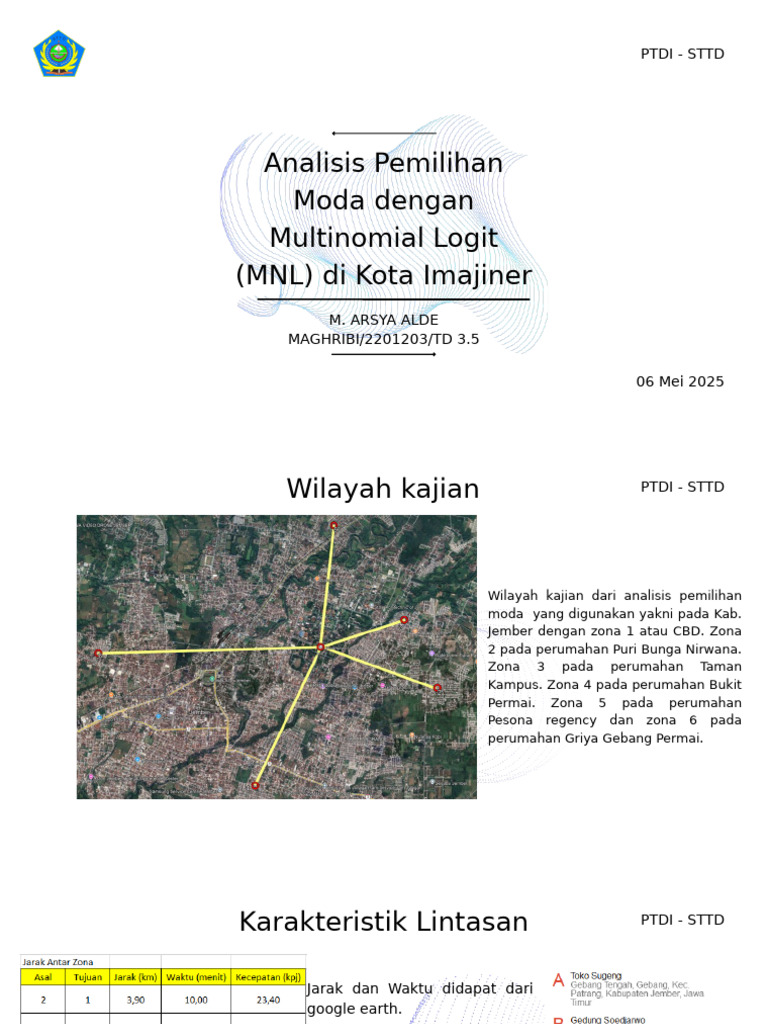 Analisis Pemilihan Moda Dengan Multinomial Logit (MNL) Di Kota Imajiner ...