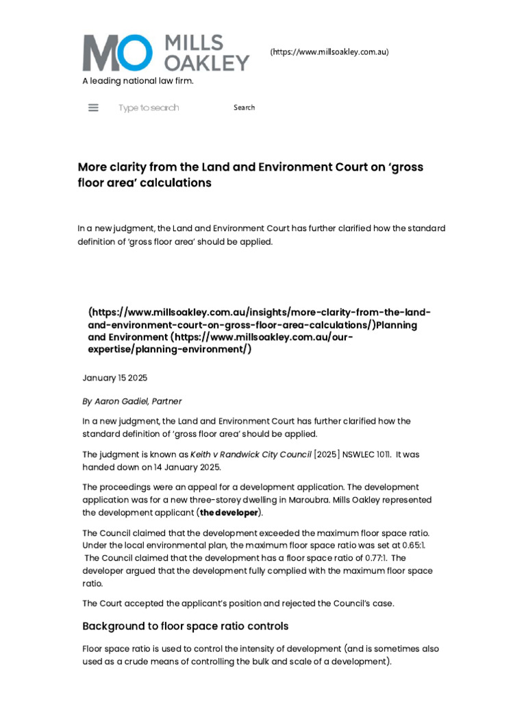 Gross Floor Area Definition - LEC Ruling 2025 | PDF