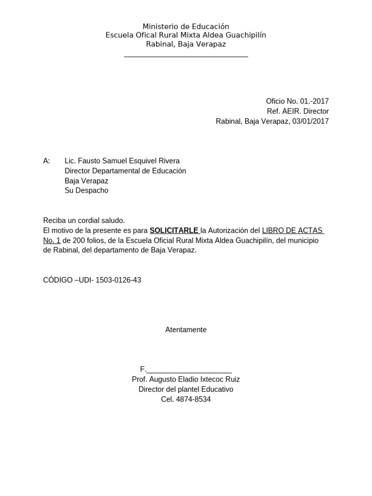 Solicitud de Actas | PDF