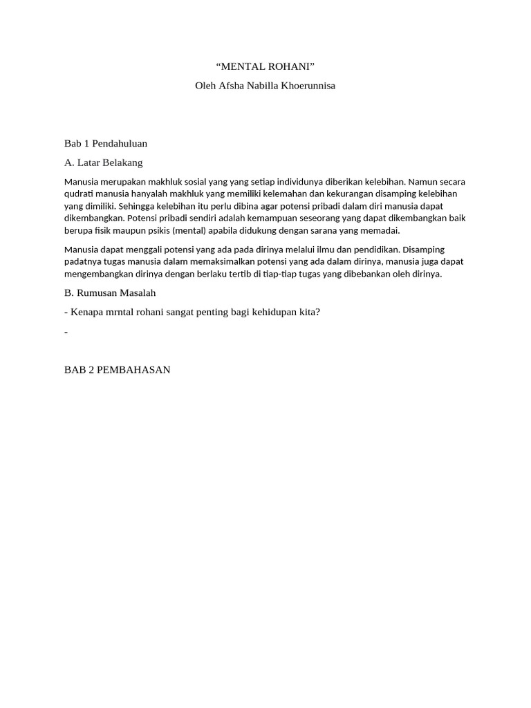 Mental Rohani | PDF