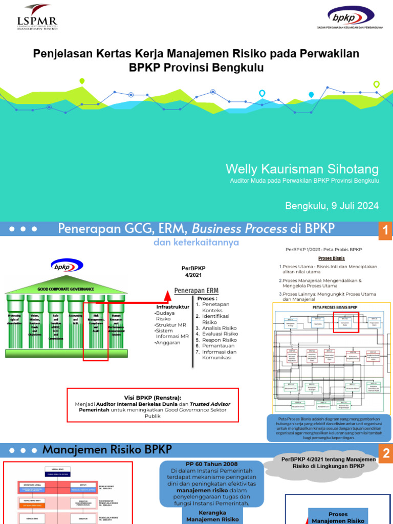 Kertas Kerja Manajemen Risiko BPKP | PDF
