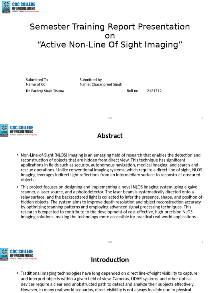 Non-Line-of-Sight Imaging System Report | PDF | Image Scanner | Camera