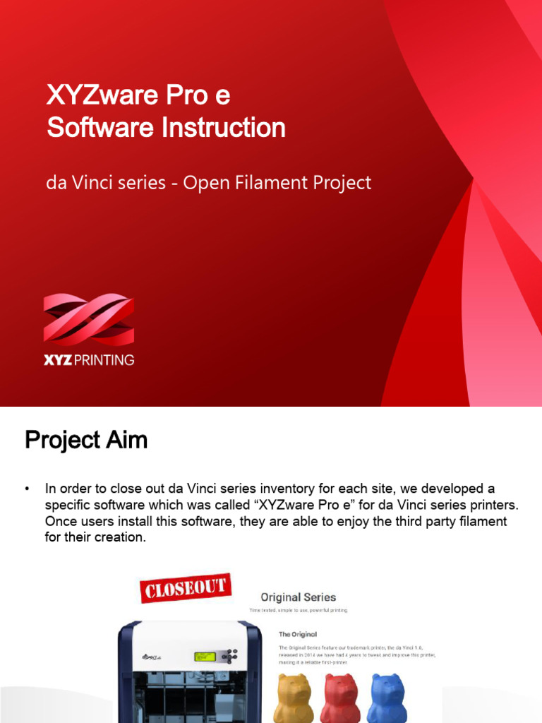 XYZware Pro e Instrusction | PDF | Printer (Computing) | Software