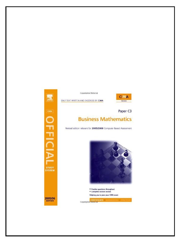 Cima Study Systems 2006 Business Mathematics Cima Study System ...