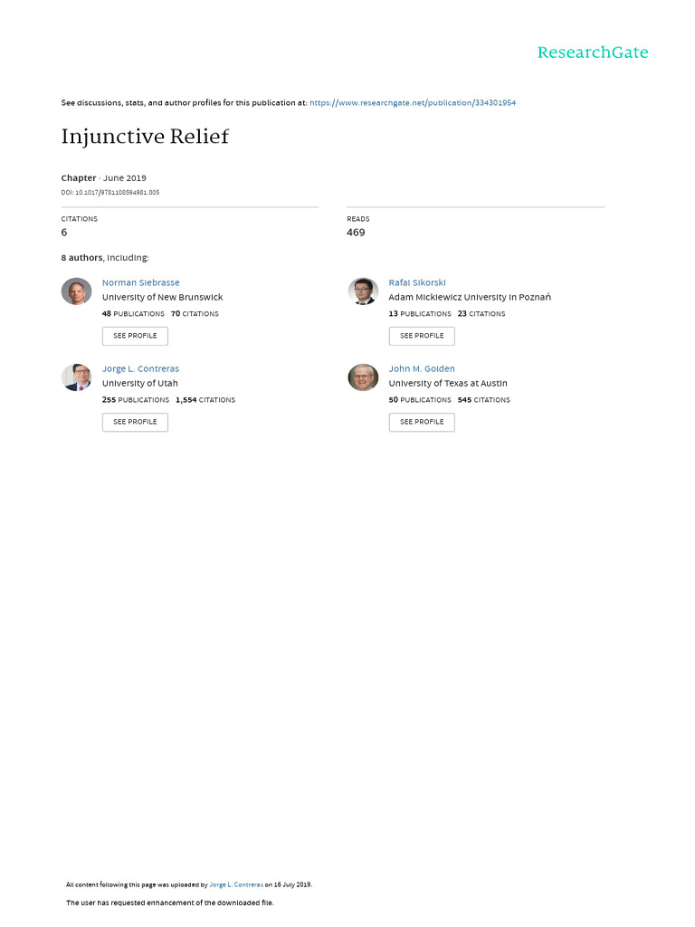 Injunctive Relief | PDF | Injunction | Patent