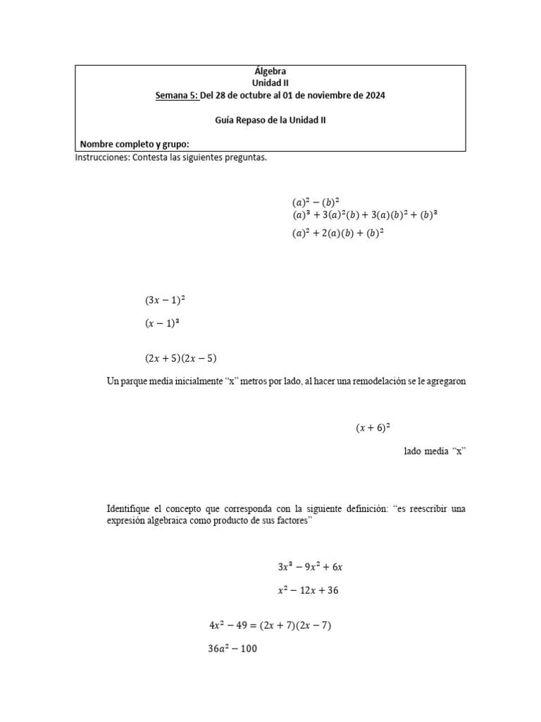 Algebra Guia Uii A24e25 | PDF | Ecuaciones | Matemáticas