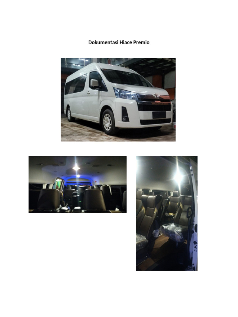 Dokumentasi Hiace Premio | PDF