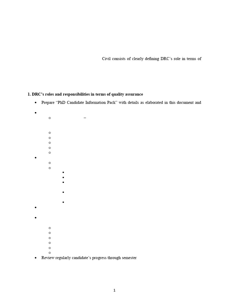Qualty Assurance Framework DRC-Civil 210904 FINAL | PDF | Thesis ...
