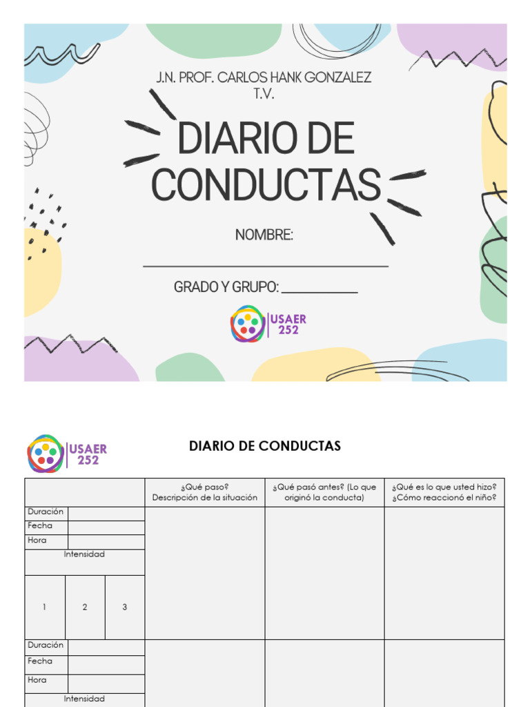 Registro de Conductas Infantiles | PDF